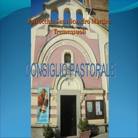 Il consiglio pastorale parrocchiale definitivo | PPT