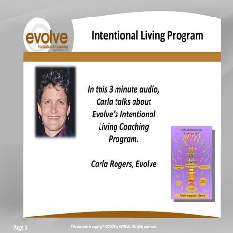 Evolve Intentional Living Coaching Program | PPT