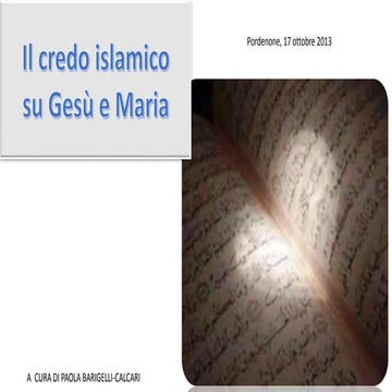 Il credo islamico su Gesù e Maria | PPT