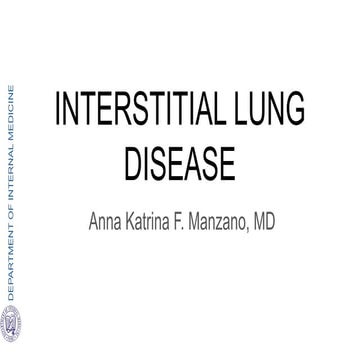 Interstitial lung disease (ILD) ppt slideshare | PPTX