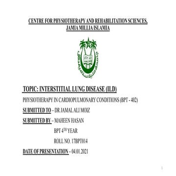 Ild (interstitial lung disease) | PPTX