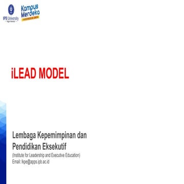ilEAD MODEL for Professional education model | PPT