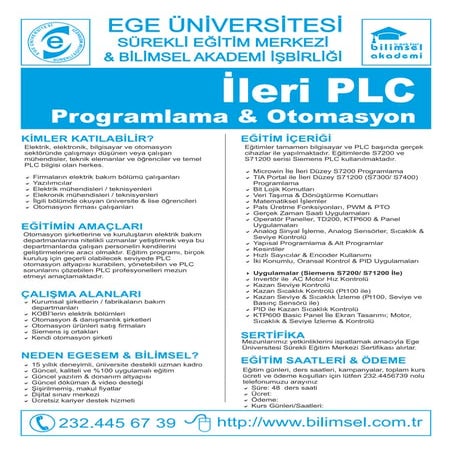 İLERİ DÜZEY PLC PROGRAMLAMA KURSU | PDF