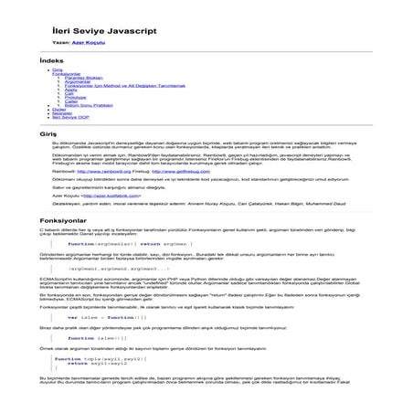 Ileri seviye javascript by Azer Koculu | PDF