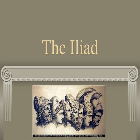 Homer's Epic Iliad powerpoint with themes | PPTX