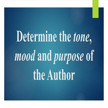 This PowerPoint explains how mood and tone are created in writing. It ...