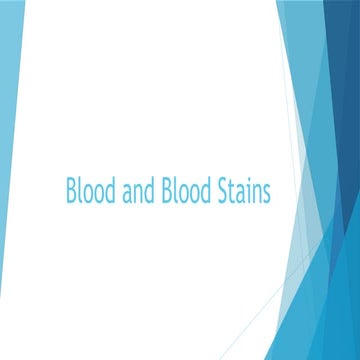 Blood Cells, Types, and Uses in Forensics | PPTX