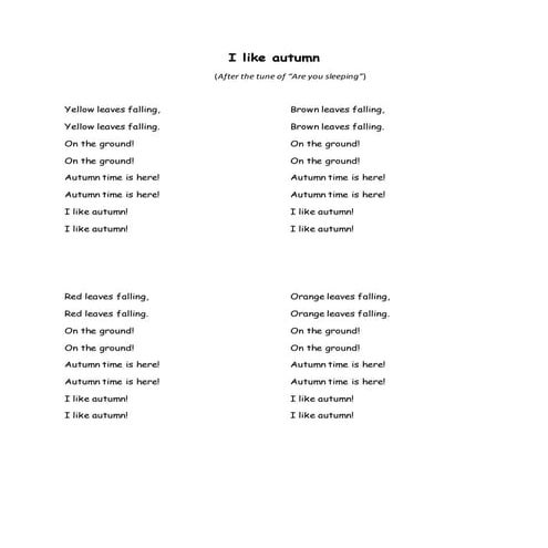 I like autumn | DOCX