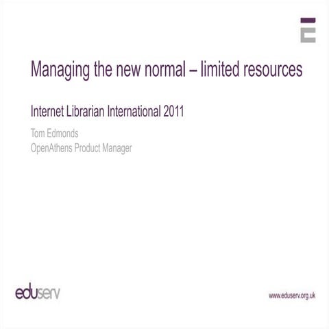 Managing the new normal – limited resources | PPTX