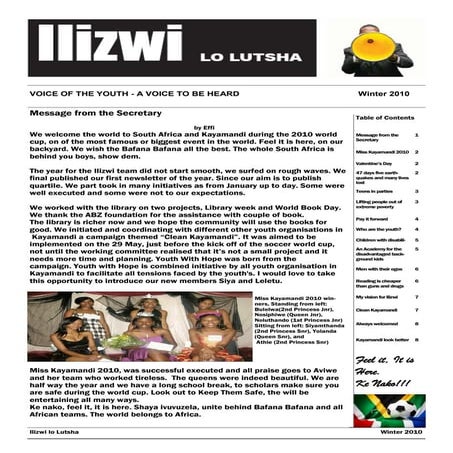 Ilizwi winter edition 2010 | PDF