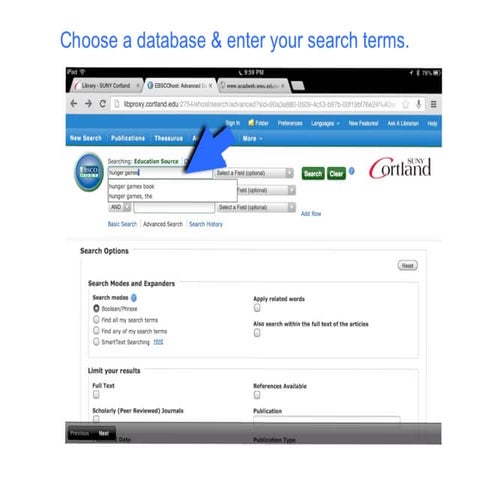 Ill in a database | PPT