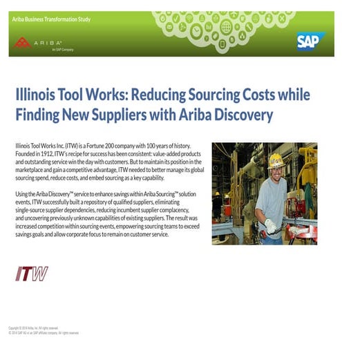 ITW Case Study_Ariba Discovery | PDF