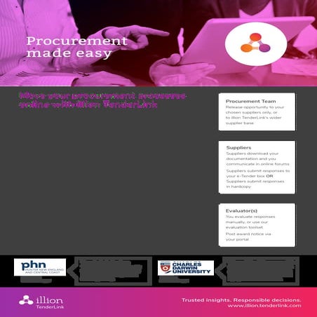 illion TenderLink Plans & Pricing - AU | PDF