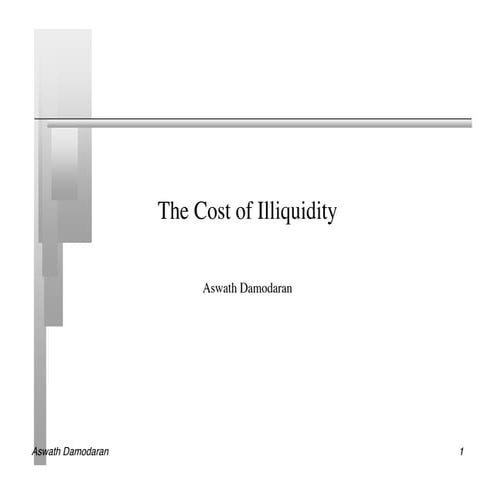 Cost of Illiquidity | PDF