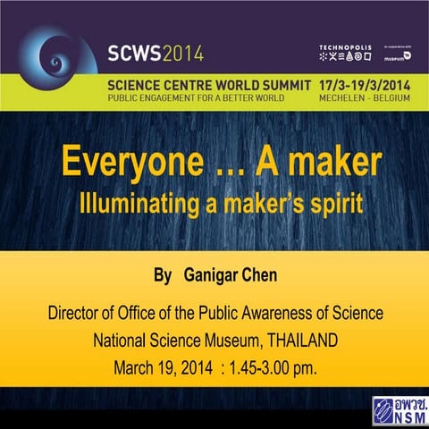 Illuminating a maker's spirit in Thailand SCWS 2014 | PDF