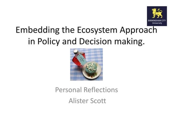 Introduction to Strategic Environmental Assessment | PPT