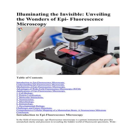 Epi-Fluorescence Microscopy: Explore Its Amazing Powers and Uses | The ...