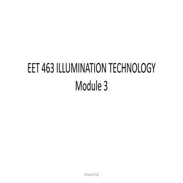 Illumination Tech_Aseem K_Module 3 APJAKTU | PPT
