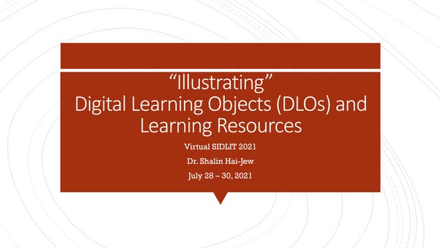 Illustrating Digital Learning Objects Dlos And Learning Resources Ppt