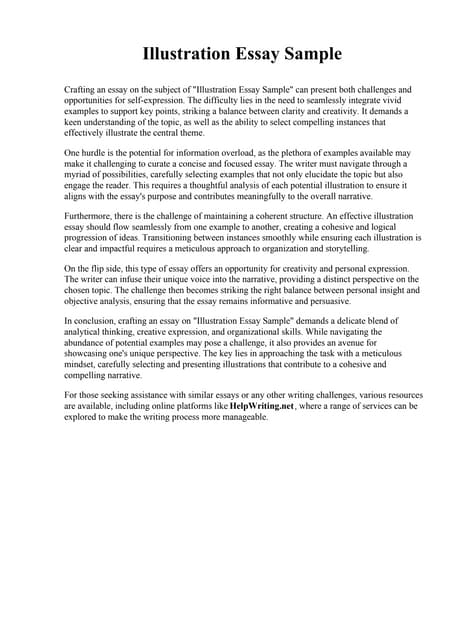 What Is A Illustration Essay. Southern Oregon University | PDF