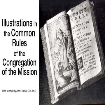 Illustrations in the Common Rules of the Congregation of the Mission | PDF