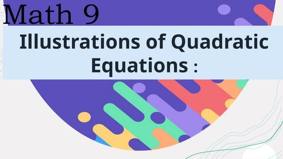 Illustrates quadratic equation | PDF