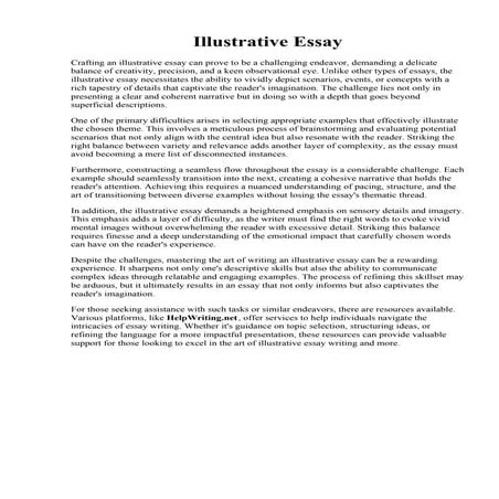 Illustrative Essay. Illustrative essay examples. 40 Interesting and Fun ...