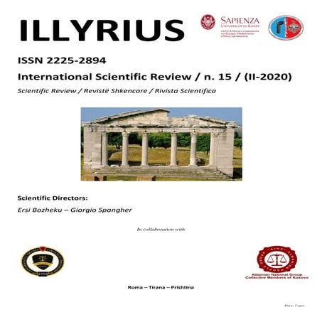 ILLYRIUS International Scientific Review N. 15 (II-2020) ISSN 2225-2894 ...