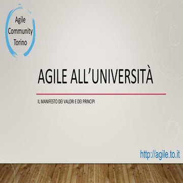 Il manifesto dei valori e dei principi agile | PDF