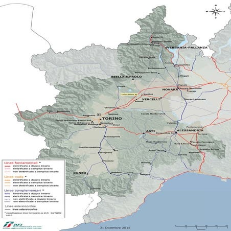 La rete ferroviaria in Piemonte | PDF | Rail Travel | Travel Type