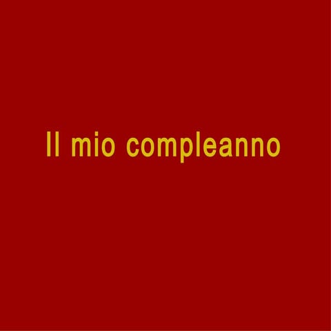 Il mio compleanno | PPS