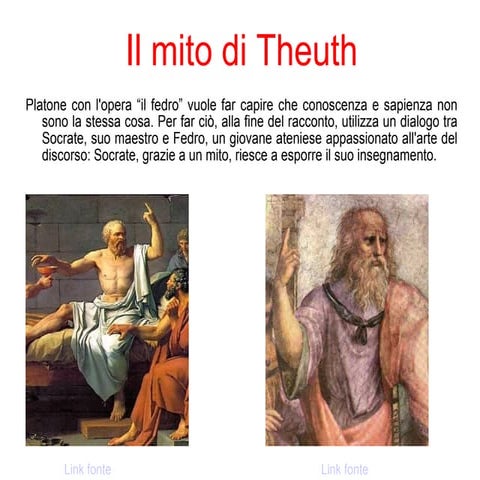 Il mito di theuth 6 12-10 | PPT