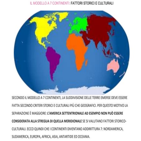 Il modello a 7 continenti | PDF