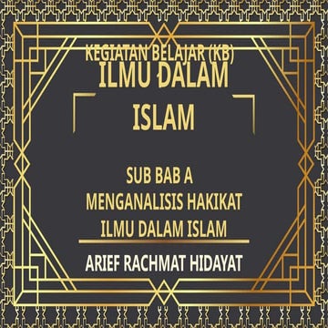 Ilmu Dalam islam_KB 1.Ilmu Dalam islam_K | PPT