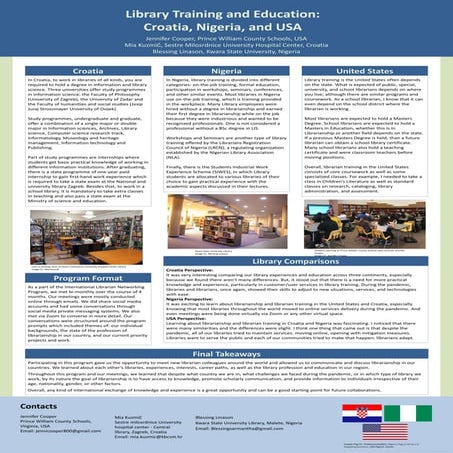 Library Training and Education: Croatia, Nigeria, and USA | PDF
