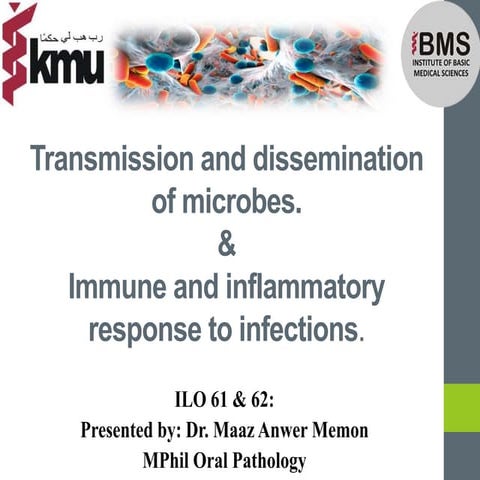 Transmission and dissemination of microbes & Immune and inflammatory ...