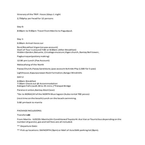 Ilocos 2days-1-night (1) | DOCX