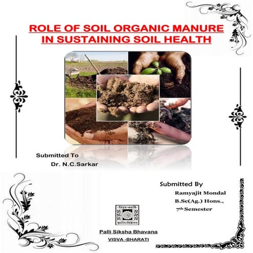 ROLE OF SOIL ORGANIC MANURE IN SUSTAINING SOIL HEALTH | PDF