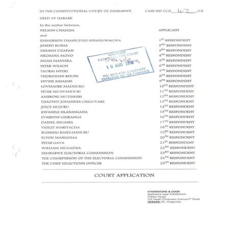 Zimbabwe Proof of Residence VR1 & VR9 Affidavit Forms | PDF