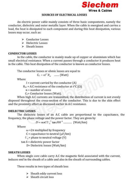 Cable Size Calculation For Automative Cables By Rohit Damodaran | PDF