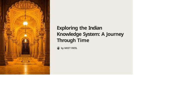 Introduction to Indian Knowledge System.pptx | Education