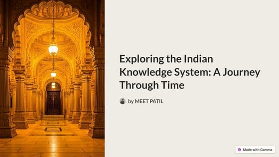 Introduction to Indian Knowledge System.pptx | Education