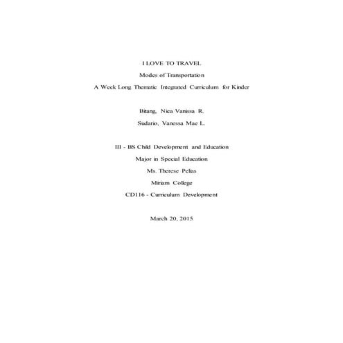 Transportation lesson | PPT