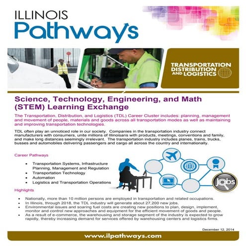 Transportation, Distribution & Logistics STEM LE Flyer | PDF
