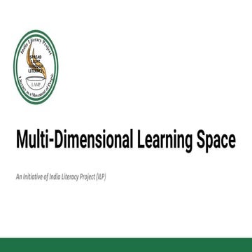 Multi dimensional learning space - India Literacy Project | PDF ...