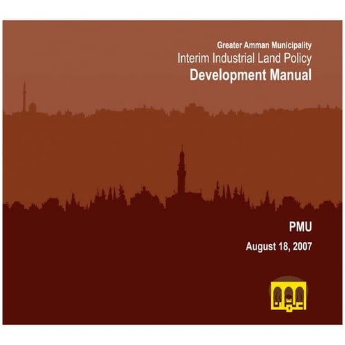 Interim Industrial Land Policy Development Manual | Amman Institute | PDF