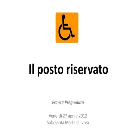 Il posto riservato | PPTX