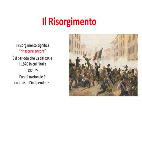 Il risorgimento e L'italia dal 1825 al 1848 | PPTX