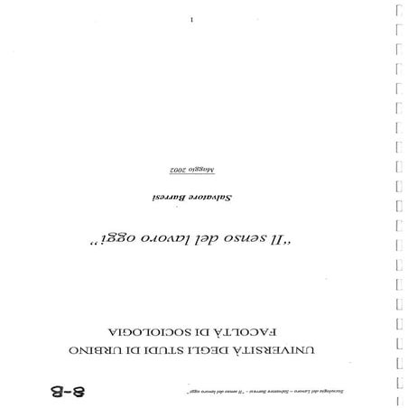 Il senso del lavoro oggi soc ec_s. barresi_2002 | PDF