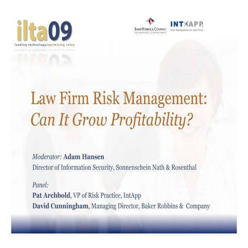 Ilta09 Law Firm Risk Management D Cunningham | PDF | Legal Services ...